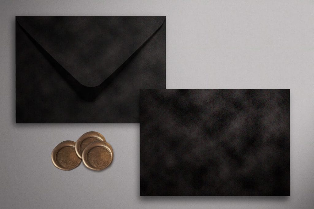 Black Velvet Invitation Envelope | My Lovely Store Invitations