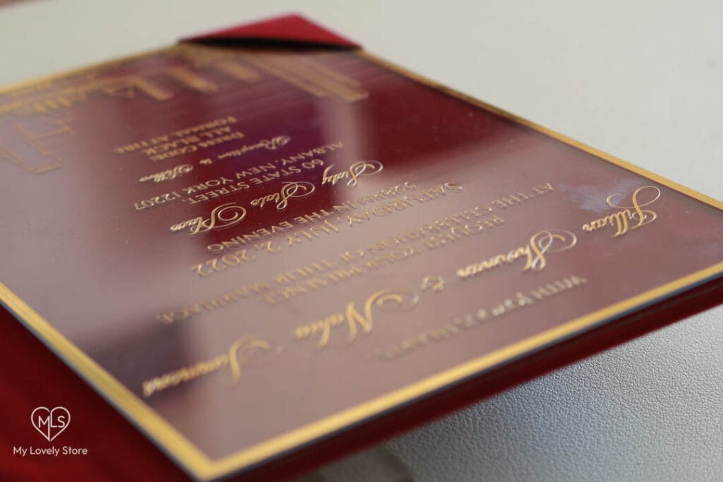 Clear Acrylic Wedding Invitations | My Lovely Store Invitations